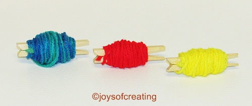 A few clothes-pin hints for yarn & looming | Joys Of Creating