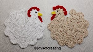 Crocheted Chicken Dishcloth | Joys Of Creating