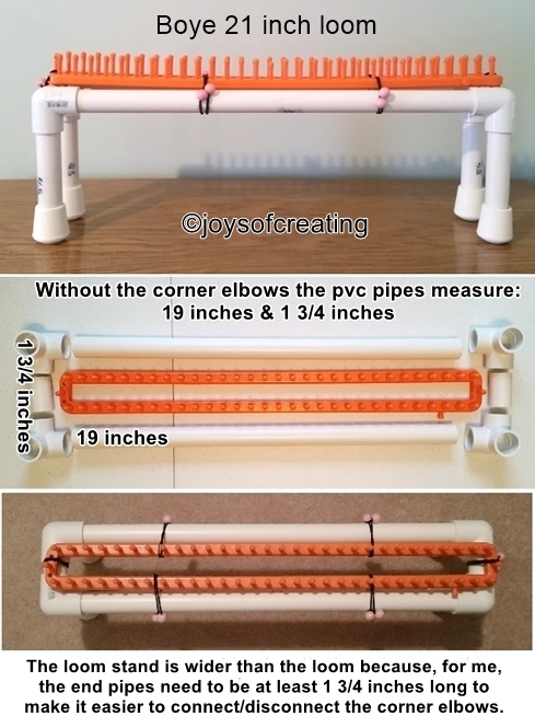 PVC Pipe Knitting Loom Stands – with lengths for various looms | Joys ...