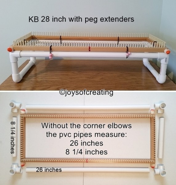 PVC Pipe Knitting Loom Stands – with lengths for various looms | Joys ...