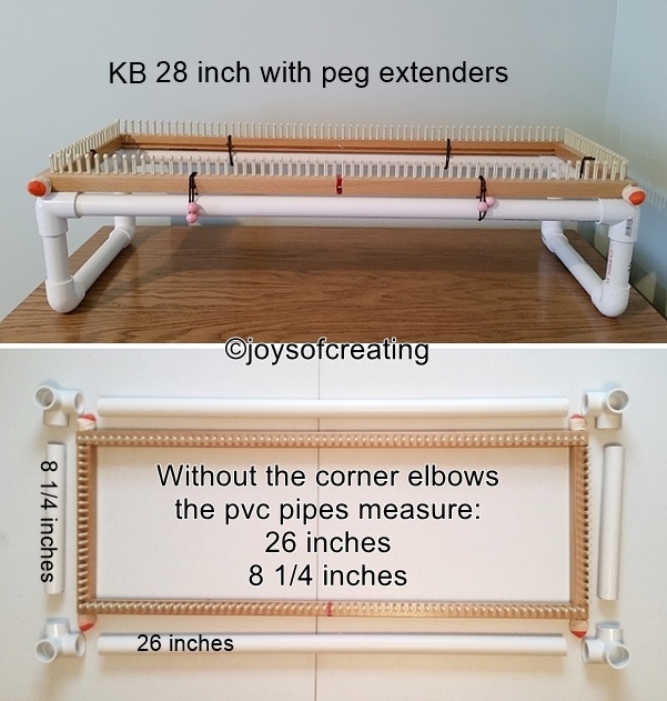 PVC Pipe Knitting Loom Stands – with lengths for various looms | Joys ...